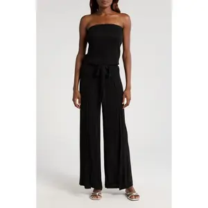 Elan Strapless Jumpsuit - Black