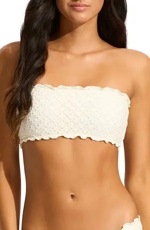 Seafolly Daydreamer Strapless Bikini Top - Vanilla