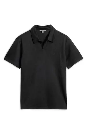 John Varvatos Hague Foliage Jacquard Polo - Black