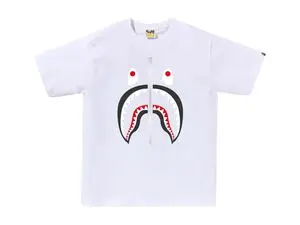 A BATHING APE Shark Tee Shirt - White