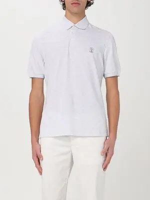 Brunello Cucinelli Polo Shirt Men Grey