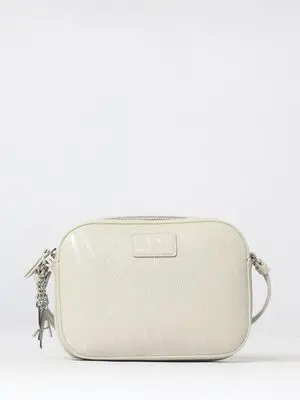 Armani Exchange Textured Monogram Crossbody Bag - Sand