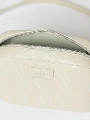 Armani Exchange Textured Monogram Crossbody Bag - Sand
