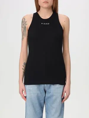Pinko Ribbed Tank Top - Black
