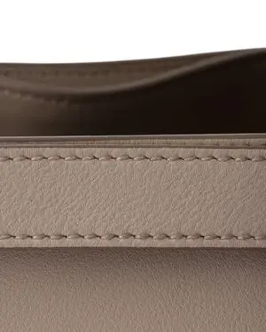 Prada Small Leather Handbag With Double Belt And Buckles - Grey