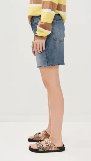Rag & Bone Miramar Kaia Denim Print Terry Shorts - Cosmos