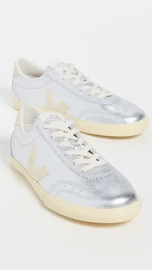 VEJA Volley O.t. Leather Sneakers - Silver/pierre