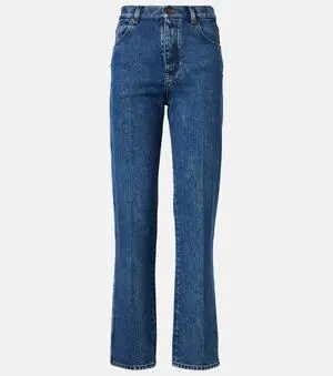 Loro Piana Brooke Mid-rise Cropped Straight Jeans
