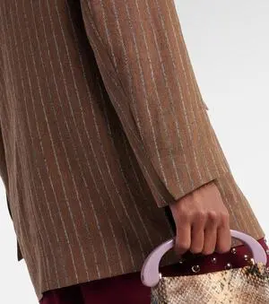 Dries Van Noten Striped Linen-blend Blazer