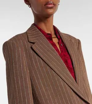 Dries Van Noten Striped Linen-blend Blazer