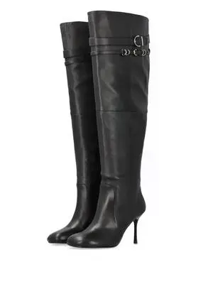 Pinko Leather Over-the-knee Boots