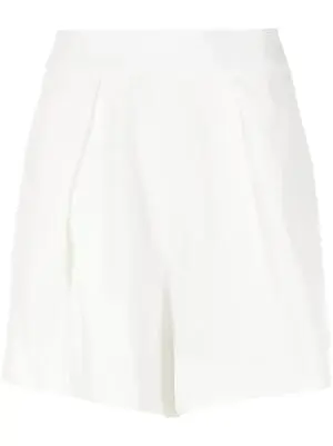 GLORIA COELHO X Isabella Fiorentino Tailored Crepe Shorts - White