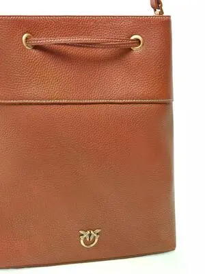 Pinko Love Birds Bucket Bag - Brown