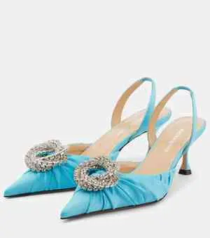 Mach & Mach Galaxy 65 Satin Slingback Pumps