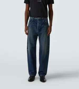 Saint Laurent Faded High-rise Straight Jeans