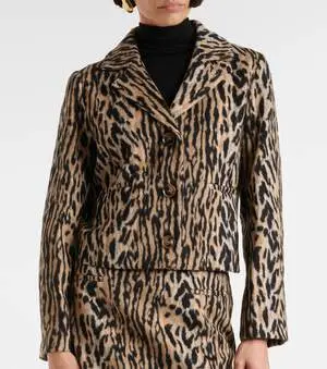 Rixo Leila Leopard-print Jacket - Brown