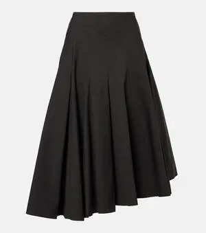 FFORME Rio Asymmetric Midi Skirt - Black