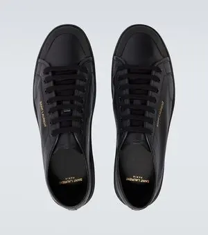 Saint Laurent Gym" Leather Sneakers - Black