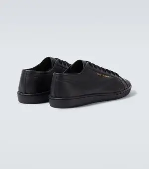 Saint Laurent Gym" Leather Sneakers - Black