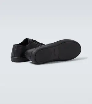 Saint Laurent Gym" Leather Sneakers - Black