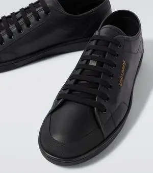 Saint Laurent Gym Leather Sneakers - Black