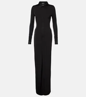 Balenciaga Jersey Maxi Dress - Black