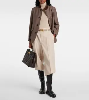 Loro Piana Cashmere Turtleneck Top - Beige