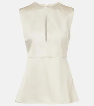 JIL SANDER Peplum Top - Beige
