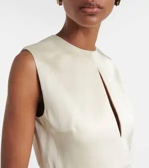 JIL SANDER Peplum Top - Beige