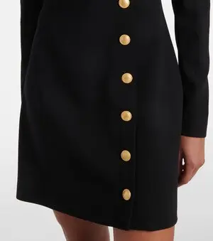 Alessandra Rich Wool-blend Crêpe Minidress