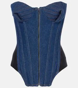 JEAN PAUL GAULTIER Paneled Denim Corset