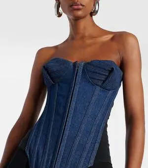 JEAN PAUL GAULTIER Paneled Denim Corset
