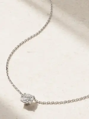 DAVID MORRIS 18-karat White Gold Diamond Necklace - Silver