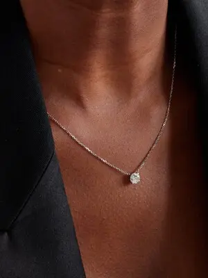 DAVID MORRIS 18-karat White Gold Diamond Necklace