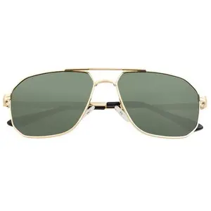 BREED Norma Polarized Aviator Sunglasses - Gold/black