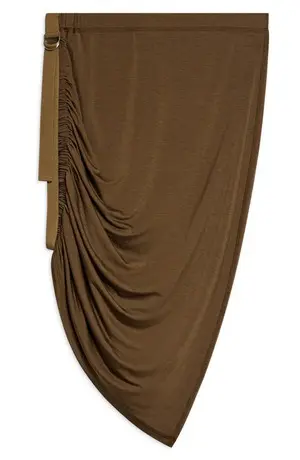 Helmut Lang Wind Ruched Stretch-jersey Skirt - Cocoa