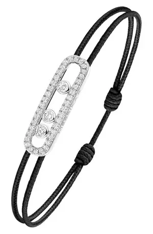 Messika Care Pavé Diamond Cord Bracelet - White Gold