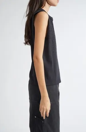 GOLDEN GOOSE Journey Embellished Cotton Tank