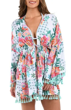 La Blanca Riviera Tie Front Cover-up - White