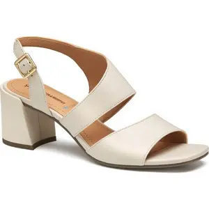Johnston & Murphy Everly Asymmetric Slingback Sandal - Bone Glove Leather