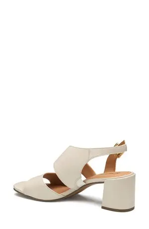 Johnston & Murphy Everly Asymmetric Slingback Sandal - Bone Glove Leather