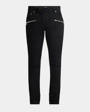 Balmain Balmain Denim Biker Pants - Black