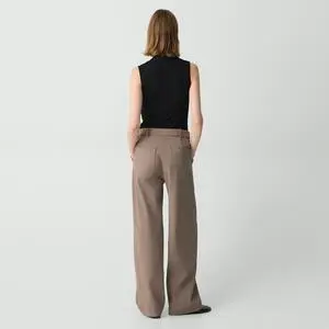 Theory Utility Wide-leg Pant 31 In Neoteric Twill - Walnut
