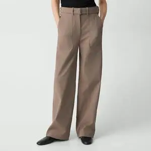 Theory Utility Wide-leg Pant 31 In Neoteric Twill - Walnut