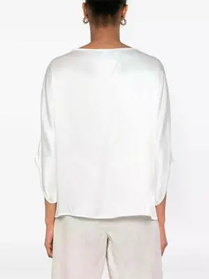 Eleventy Silk Top - White
