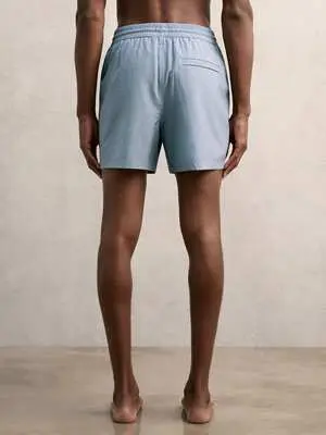 REISS Tito Drawstring Geometric Print Swim Shorts