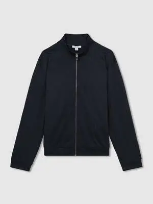 REISS Aksel Wave Jacquard Zip-through Jacket