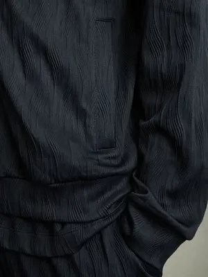 REISS Aksel Wave Jacquard Zip-through Jacket