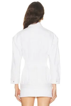 Wardrobe.NYC Denim Contour Jacket - White