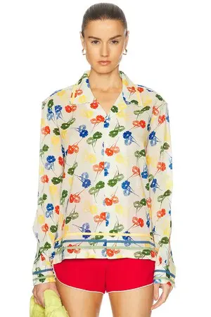 BODE Flower Stamp Long Sleeve Top